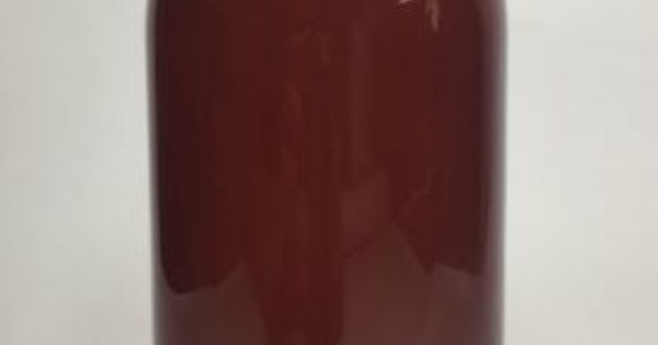 1000ml (1L) Amber PET Sirop Bottle with Black Screw On Cap